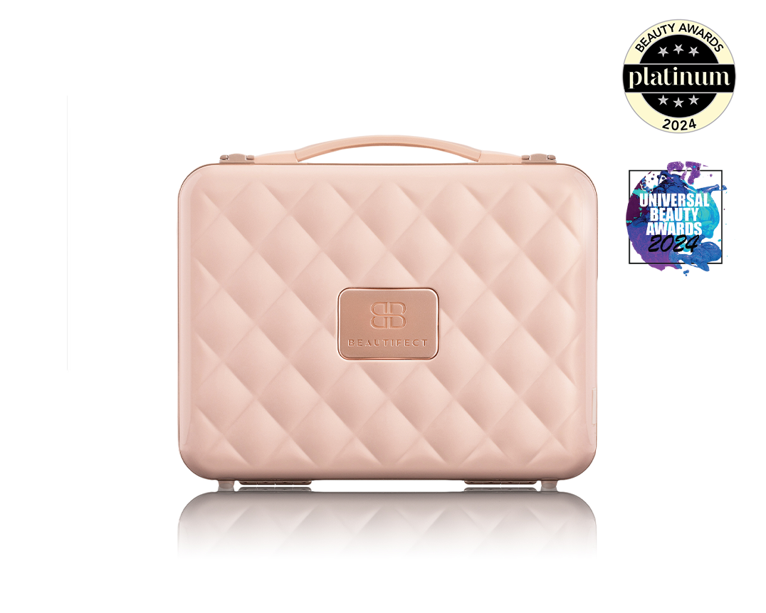 The Beautifect Box in Nude | A Portable Makeup Vanity With LED Mirror