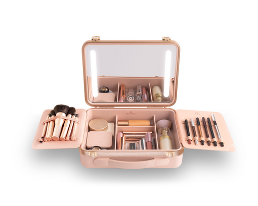 The Beautifect Box in Nude | A Portable Makeup Vanity With LED Mirror