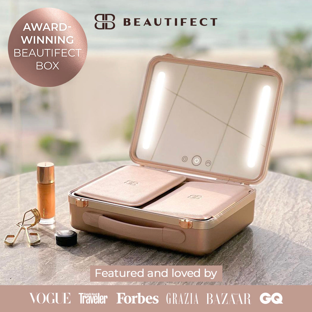 The Beautifect Box | Gold Limited Edition | A Makeup Vanity With LED Mirror