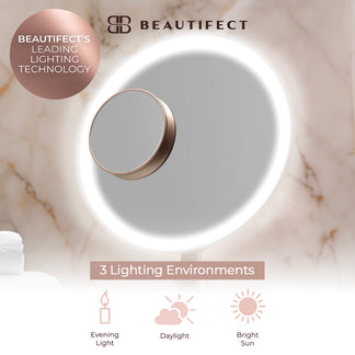 Beautifect Glow Mirror | Rechargeable LED Mirror